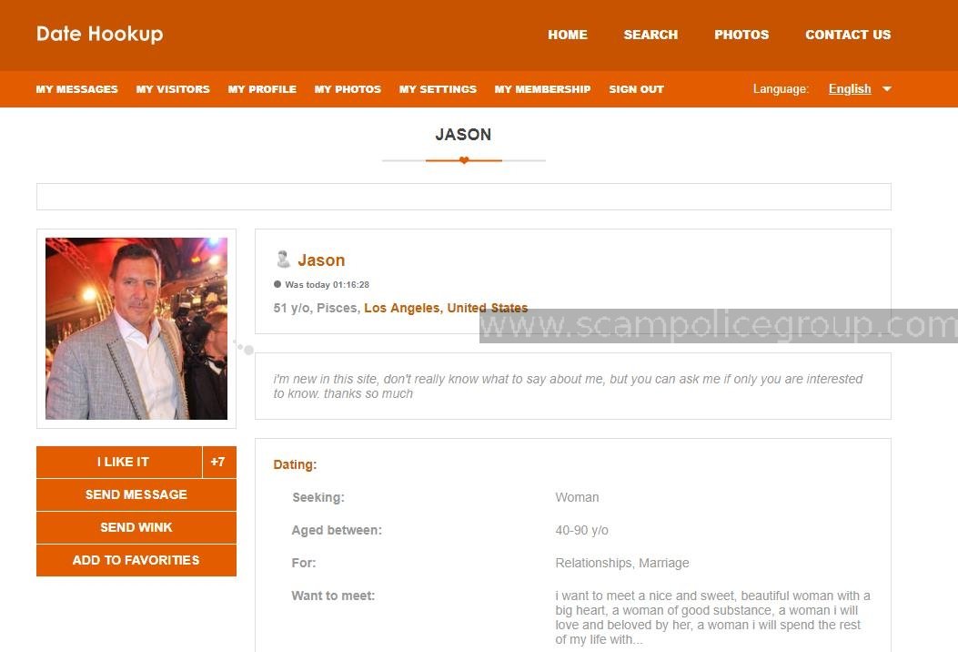 Romance Scam: JASON DAILEY - Scampolice Group