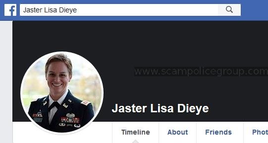 Romance Scam /Army Leave scammer: JENNIFER PEACE / LISA JASTER ...