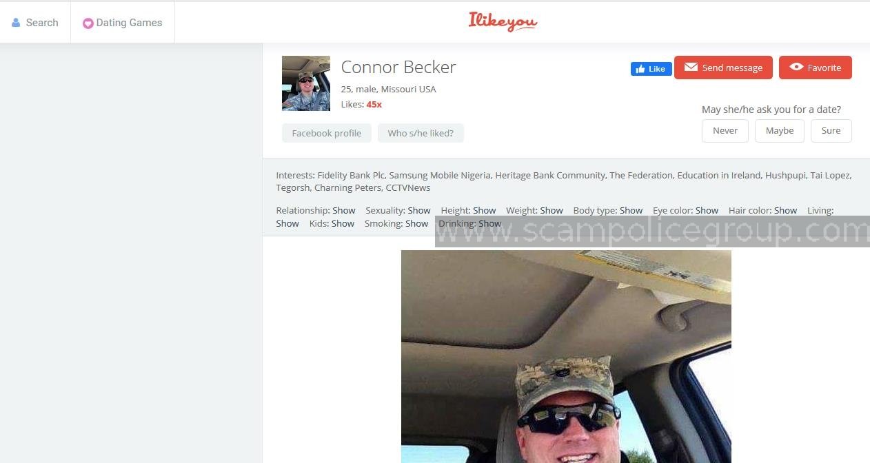 Romance Scam/Army Leave scammer: MOSES BECKER / BEK BEKWIL - Scampolice ...
