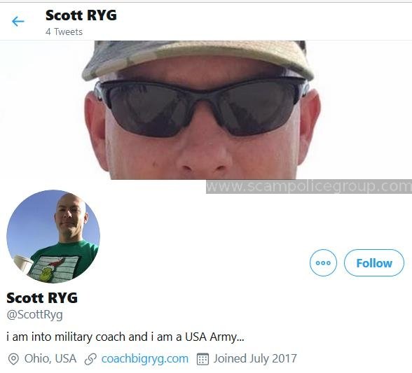 Romance Scam/Army Leave Scammer: SCOTT WALKER - Scampolice Group