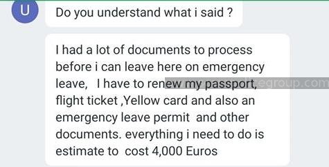 Romance Scam/Army Leave scammer: MANFRED DICKSON / UWE MANFRED ...