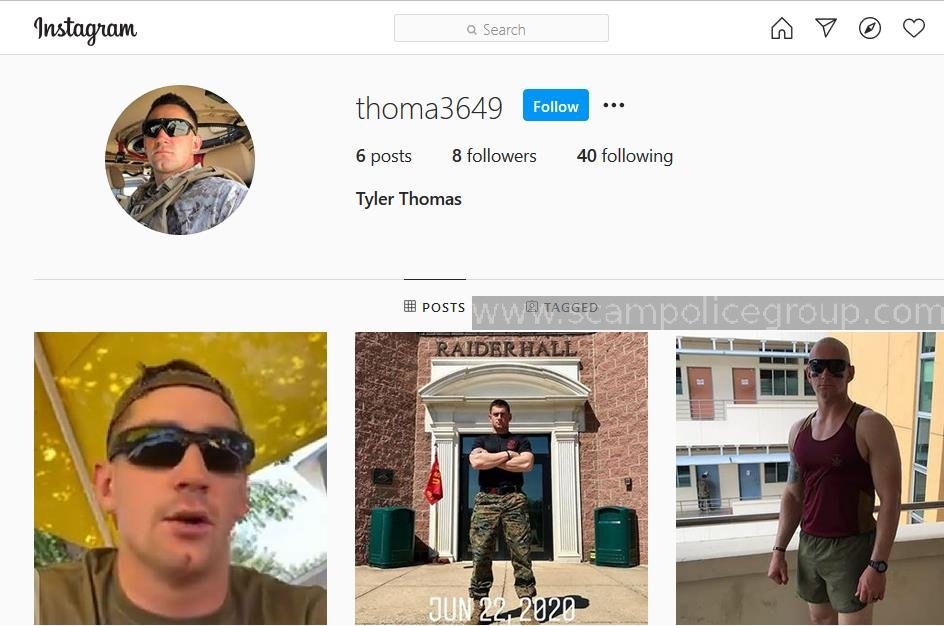 Romance Scam/Army Leave Scam/Phishing: TYLER THOMAS - Scampolice Group